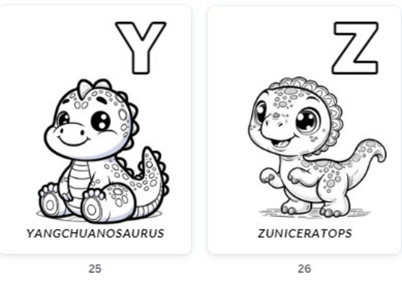 Coloring Pages Alphabet ABC 26 Species of Dinosaurs Collections ...