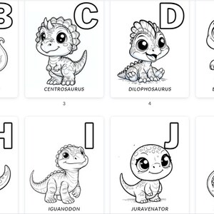 Coloring Pages Alphabet ABC 26 Species of Dinosaurs Collections ...
