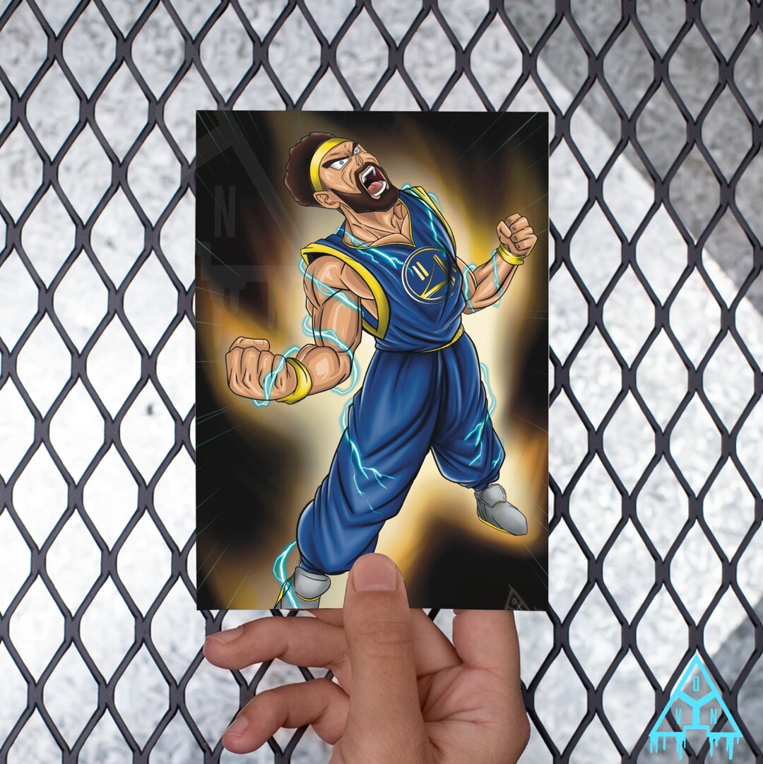Klay Thompson Poster, Dragonball Z Style Mini Art, Nba Poster Print ...