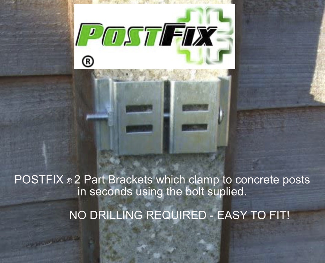 Postfix® 4" X 5" Slotted Concrete Fence Post Brackets | Fix Products to ...