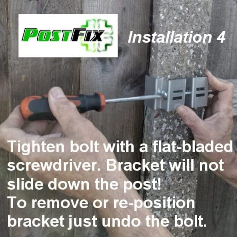 Postfix® 4" X 4" Slotted Concrete Fence Post Brackets | Fix Products to ...