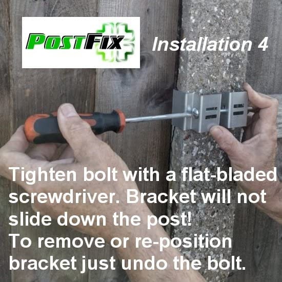 Postfix® 4" X 5" Slotted Concrete Fence Post Brackets | Fix Products to ...
