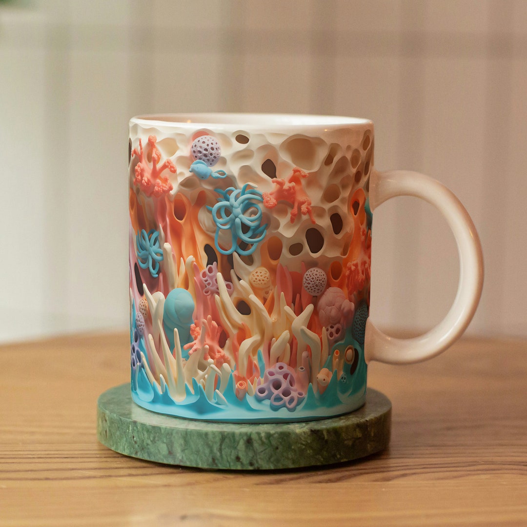 Beach PNG 3D Seashell Mug Wrap 11oz & 15oz Mug Template - Etsy