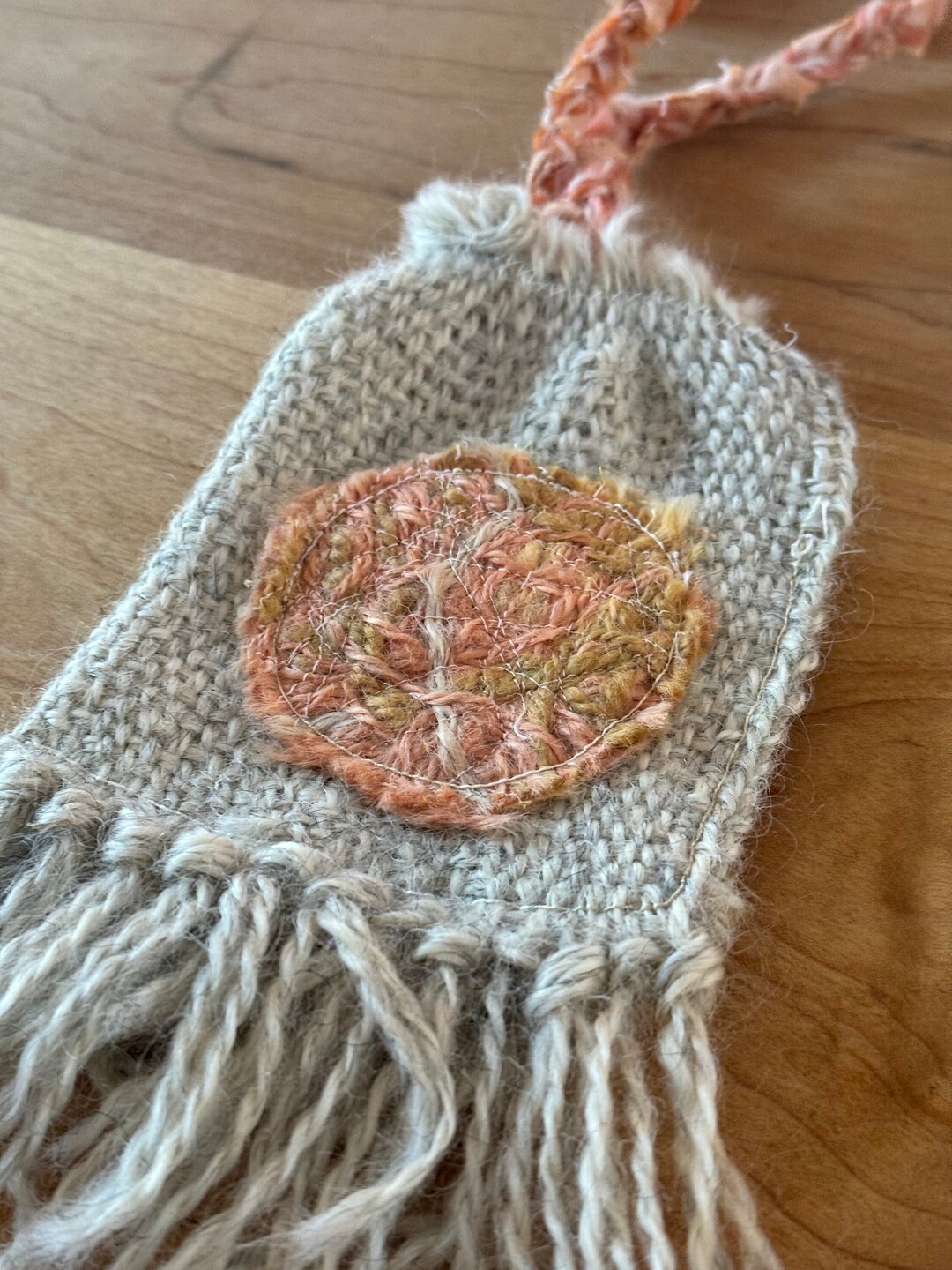 Handwoven Amulet Pouch, Small Woven Specials Pouch, Natural Wool and ...