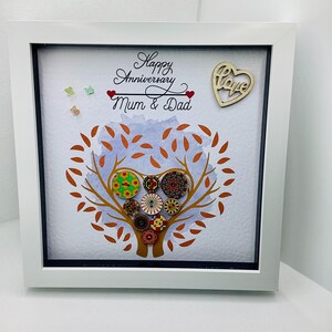 Personalised Anniversary Frame: Rustic Keepsake Gift for Couples - Etsy