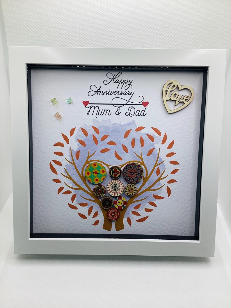 Personalised Anniversary Frame: Rustic Keepsake Gift for Couples - Etsy