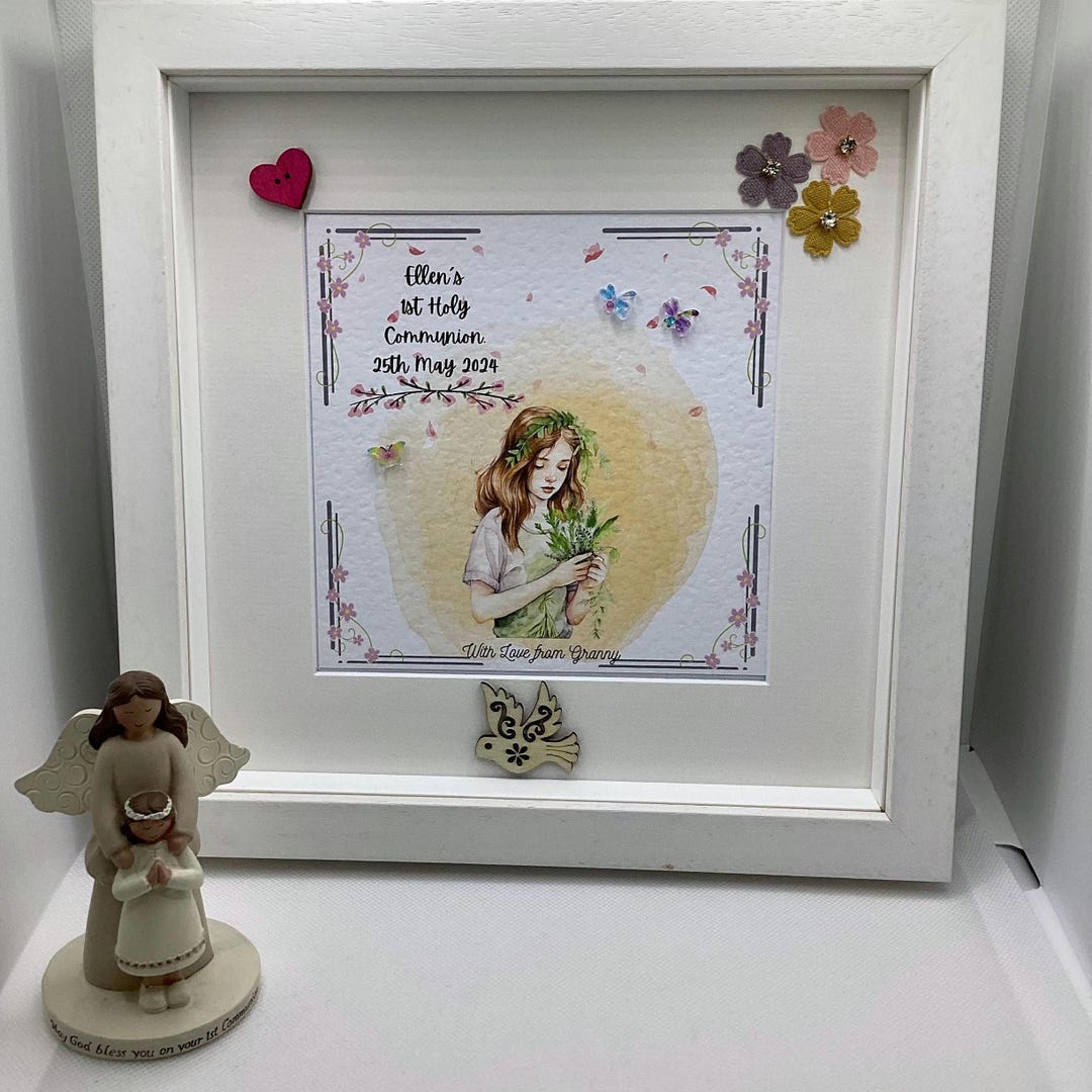 First Communion Frame and Photo Album Set,personalised Gift,free ...