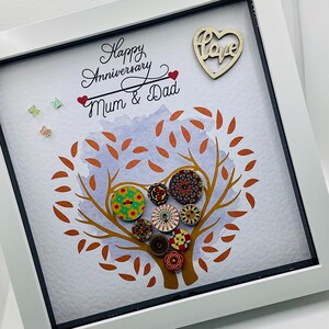 Personalised Anniversary Frame: Rustic Keepsake Gift for Couples - Etsy