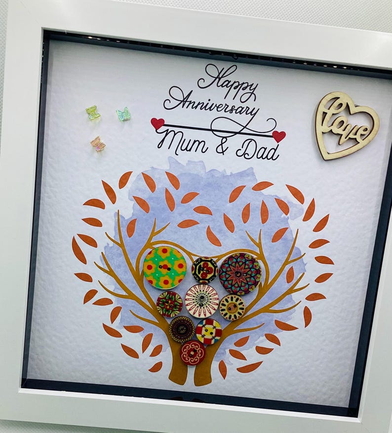 Personalised Anniversary Frame: Rustic Keepsake Gift for Couples - Etsy