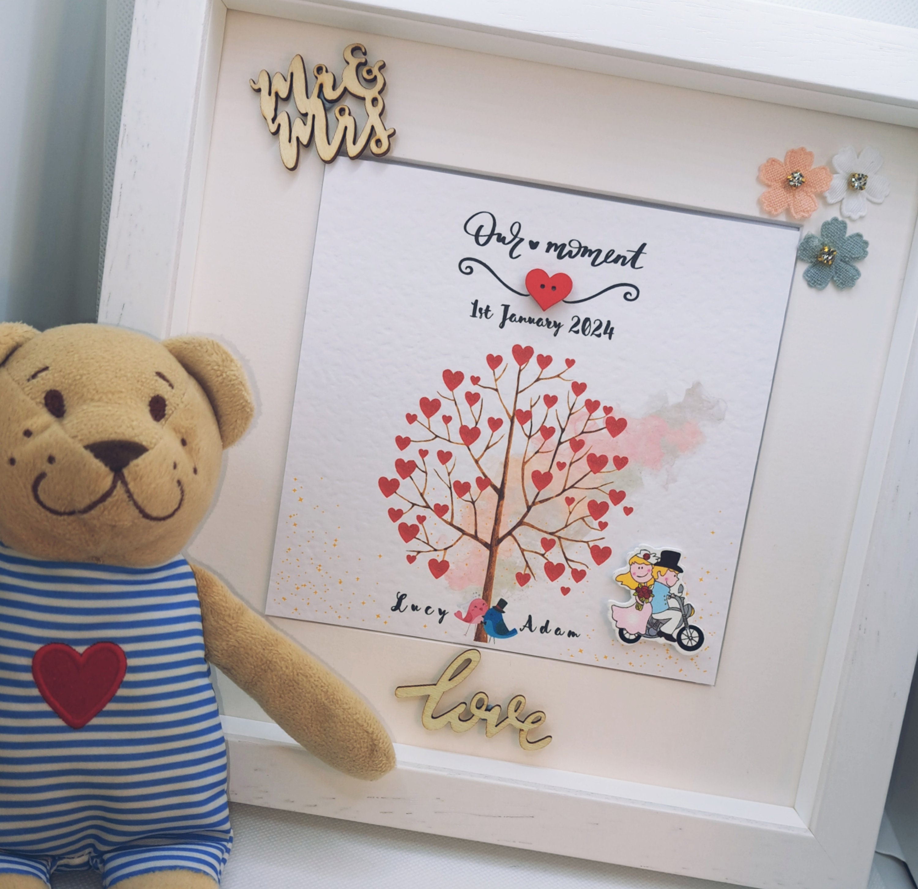 Personalised Wedding Picture Frame: Handmade Keepsake Gift - Etsy