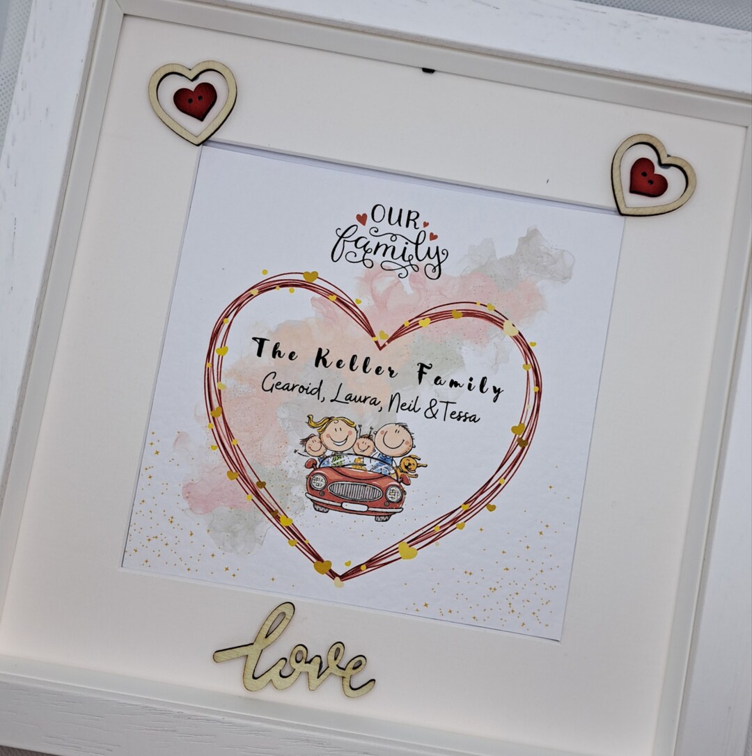 Family Photo Frame, Personalised. Handmade Family Gift - Etsy