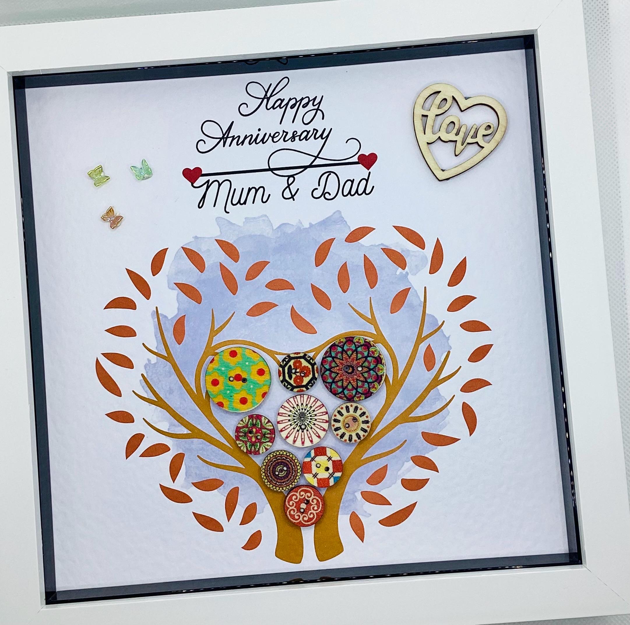 Personalised Anniversary Frame: Rustic Keepsake Gift for Couples - Etsy