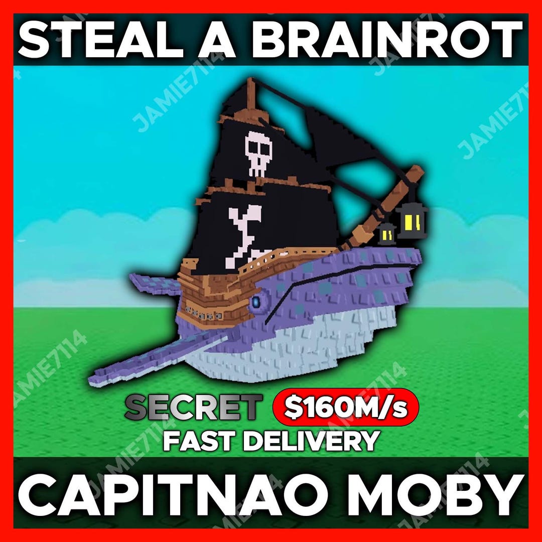 Capitano Moby - Roblox Steal A Brainrot (160m/s Secret) | Cheapest, Fast Delivery, Worldwide - Etsy