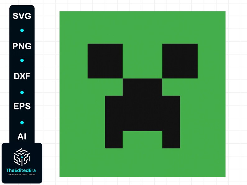 Minecraft Creeper SVG, PNG, DXF, Cut File - Instant Digital Download ...
