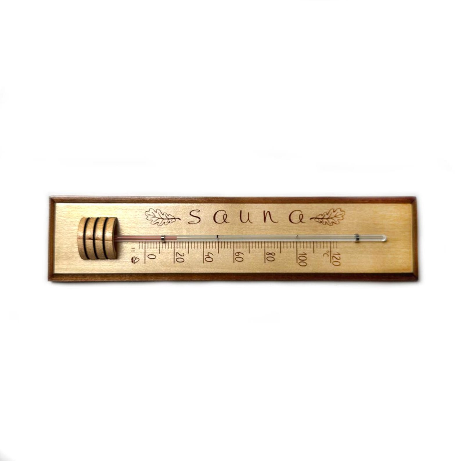 Rectangular Thermometer Made of Linden Wood With the Inscription “sauna ...