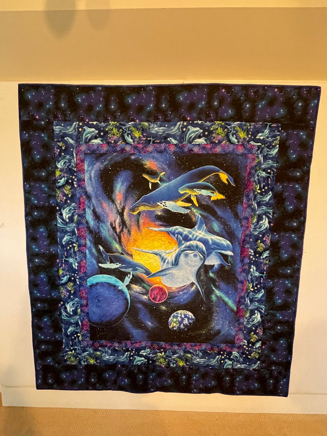 Sea Creatures in Space Quilt - Etsy