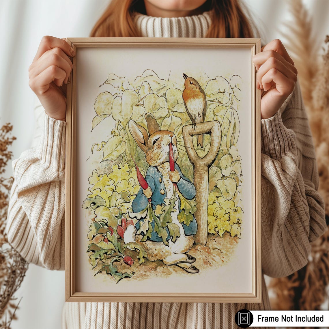Vintage Peter Rabbit Poster - Retro Bunny Art Print - Gift for Animal ...