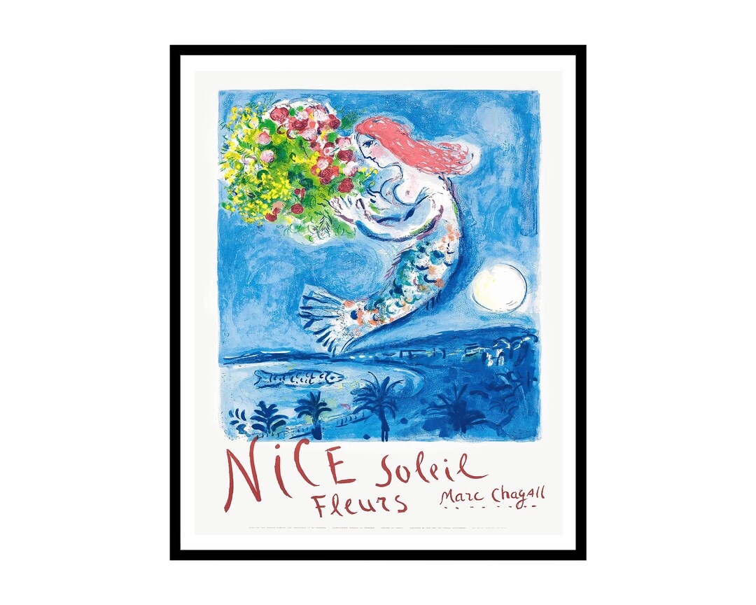 Vintage Travel Poster Retro Nice France Print Gift for Travel Lover ...
