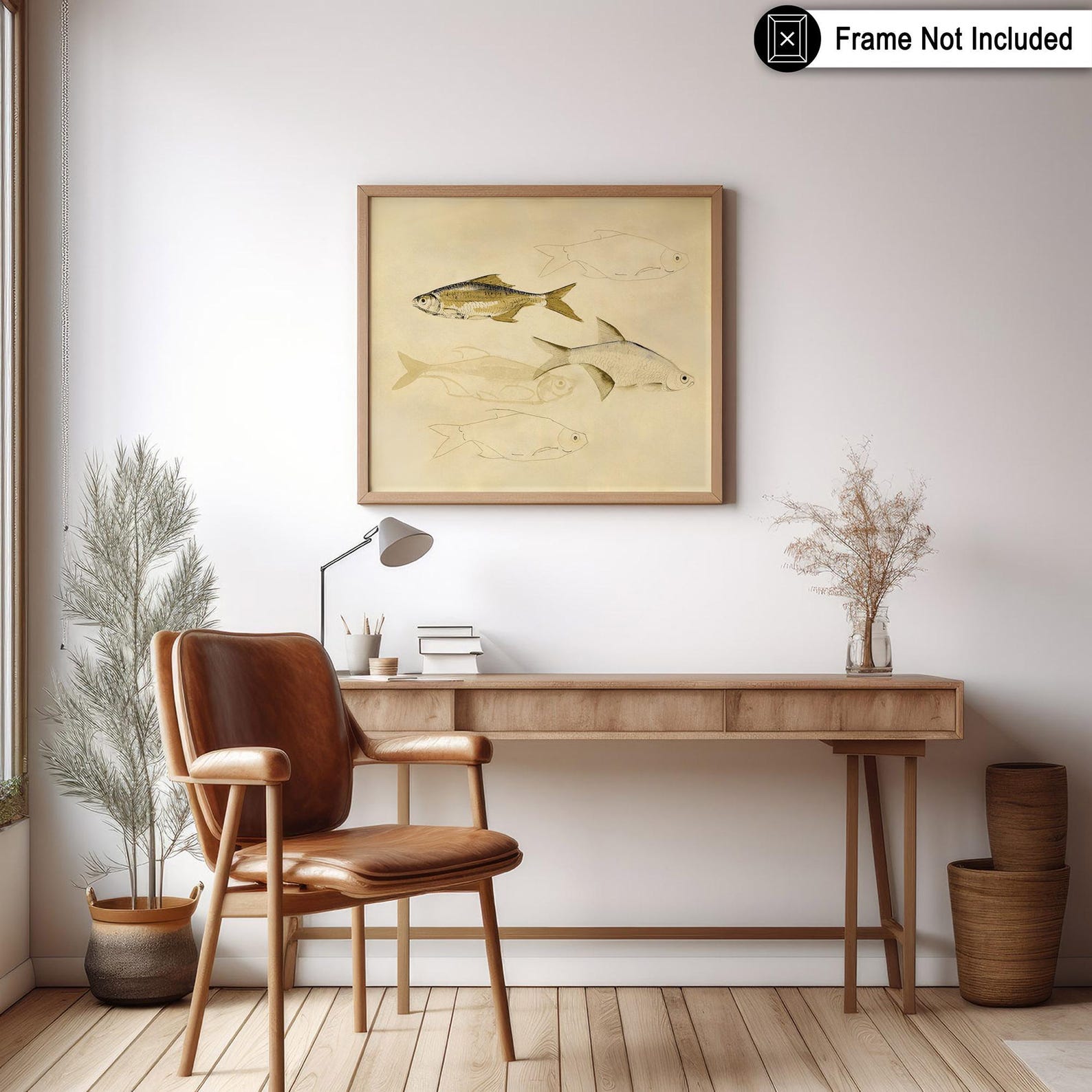 Vintage Fish Sketch Poster - Retro Fish Print - Aquatic Art - Marine ...
