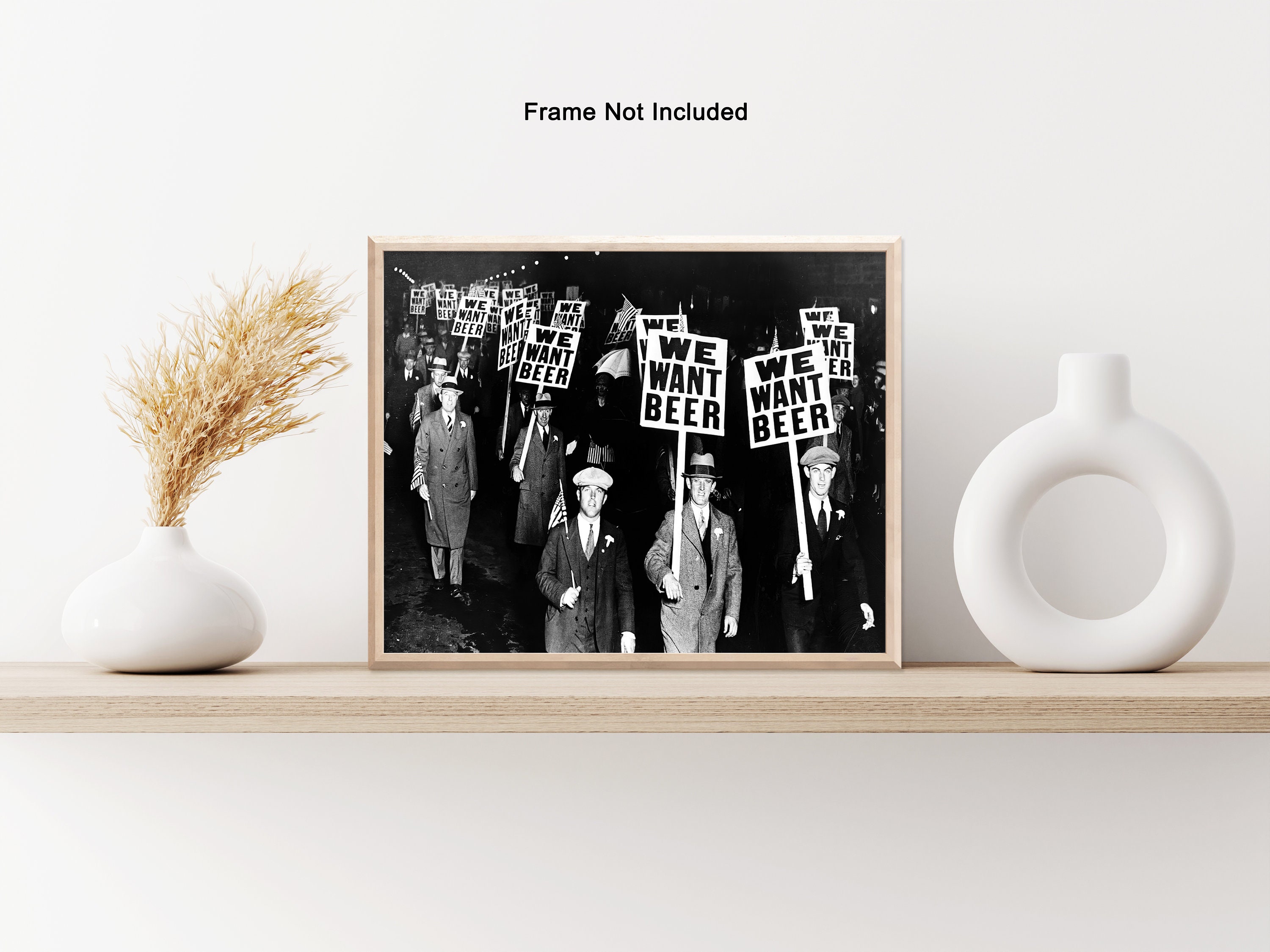 Beer Protest Poster Alcohol Photography Print Funny Bar Decor Gift for ...