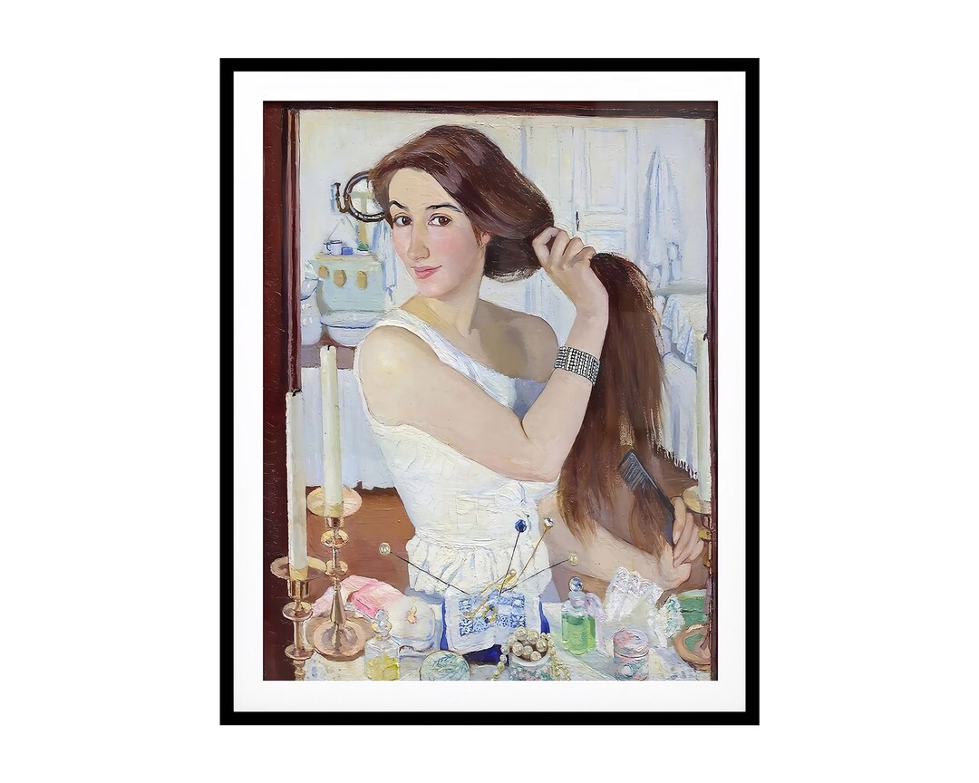 Vintage Self Portrait Poster Retro Self Portrait at the Dressing Table ...
