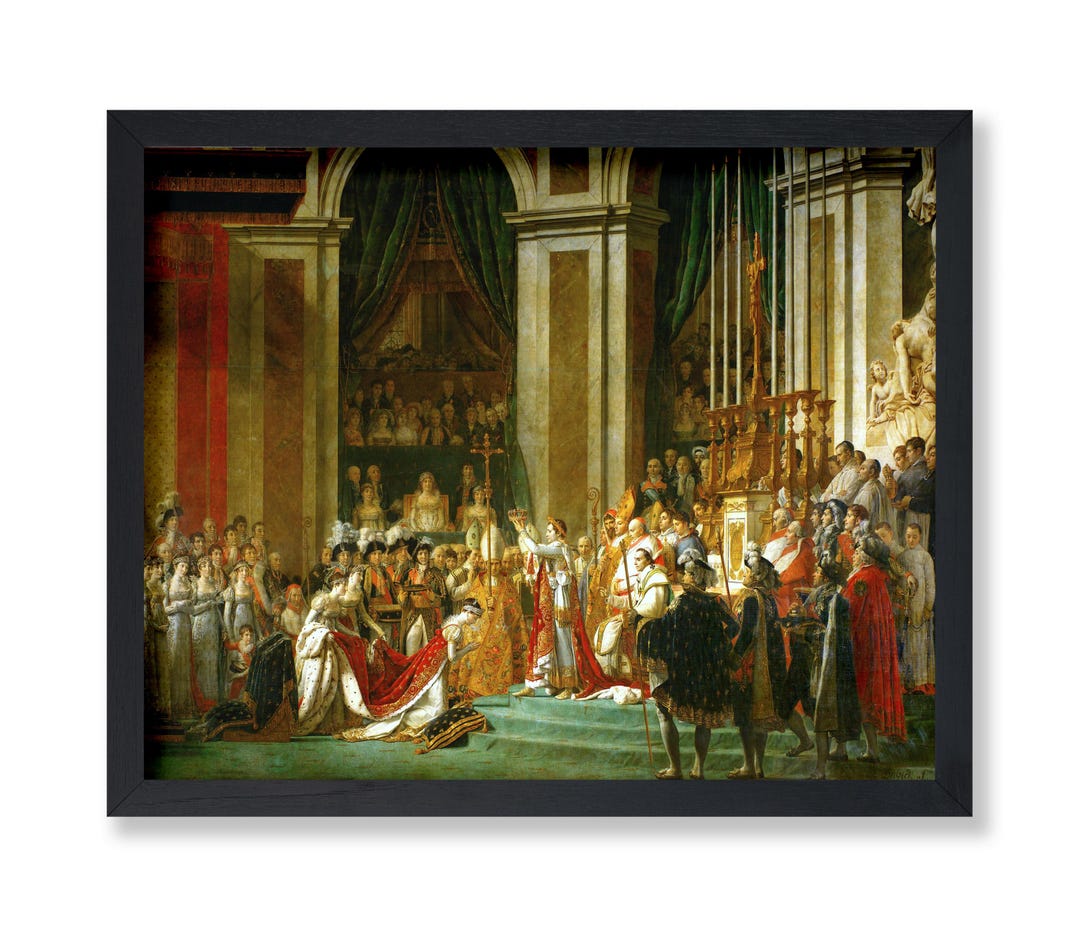 Vintage Jacques-louis David Poster - the Coronation of Napoleon Print ...