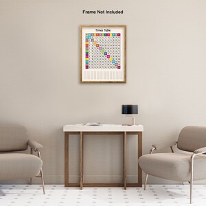 Times Table Poster Multiplication Print Learning Materials Art Decor ...