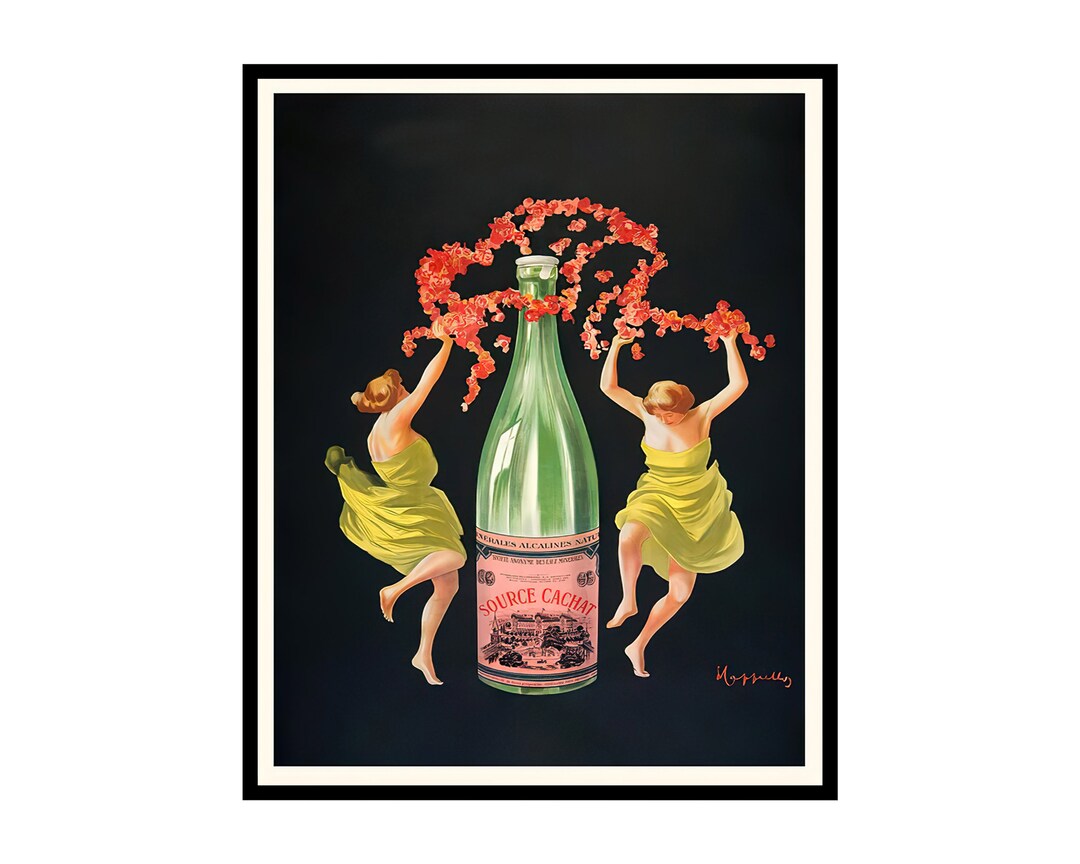 Vintage Evian Mineral Water Poster Retro Evian Cachat Print Food ...