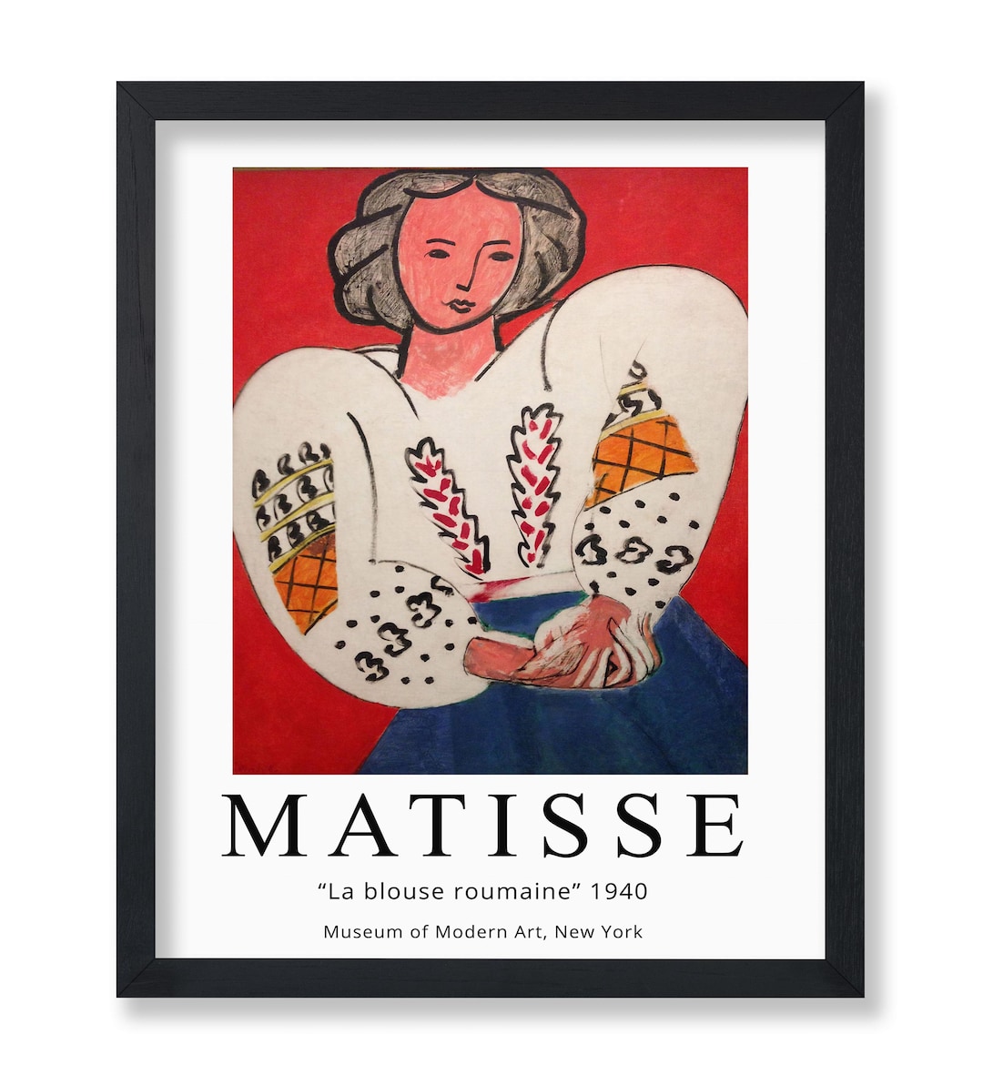 Vintage Henri Matisse Poster - Retro La Blouse Roumaine Print ...