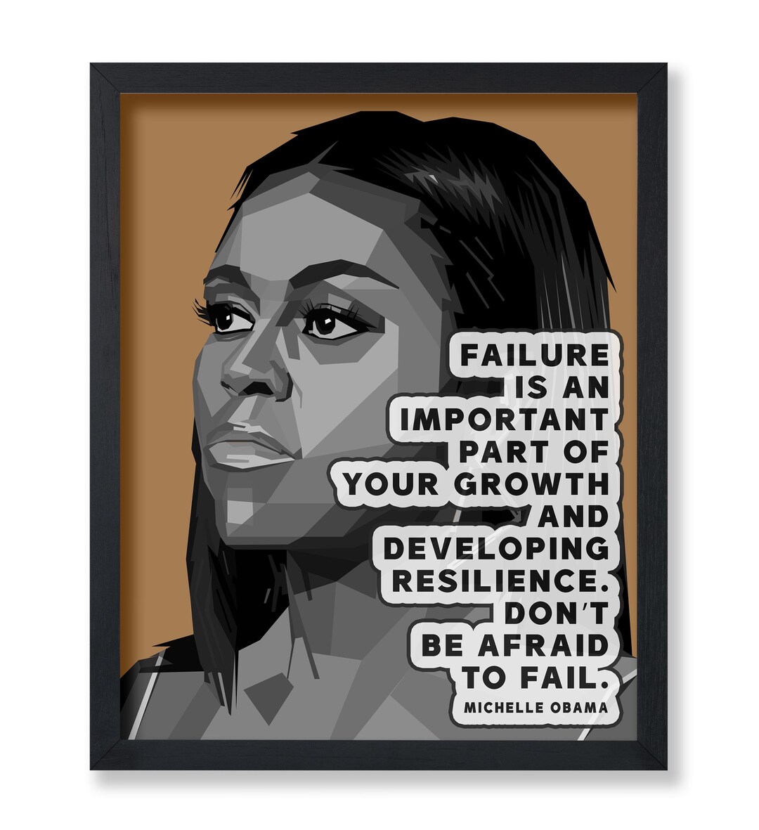 Don't Be Afraid to Fail Poster - Michelle Obama Print - Motivational ...