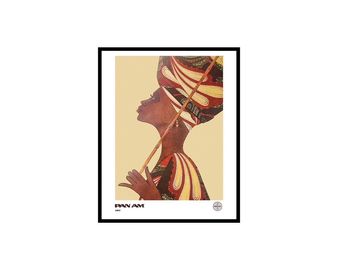 Vintage Pan Am Travel Poster African Art Print - Etsy