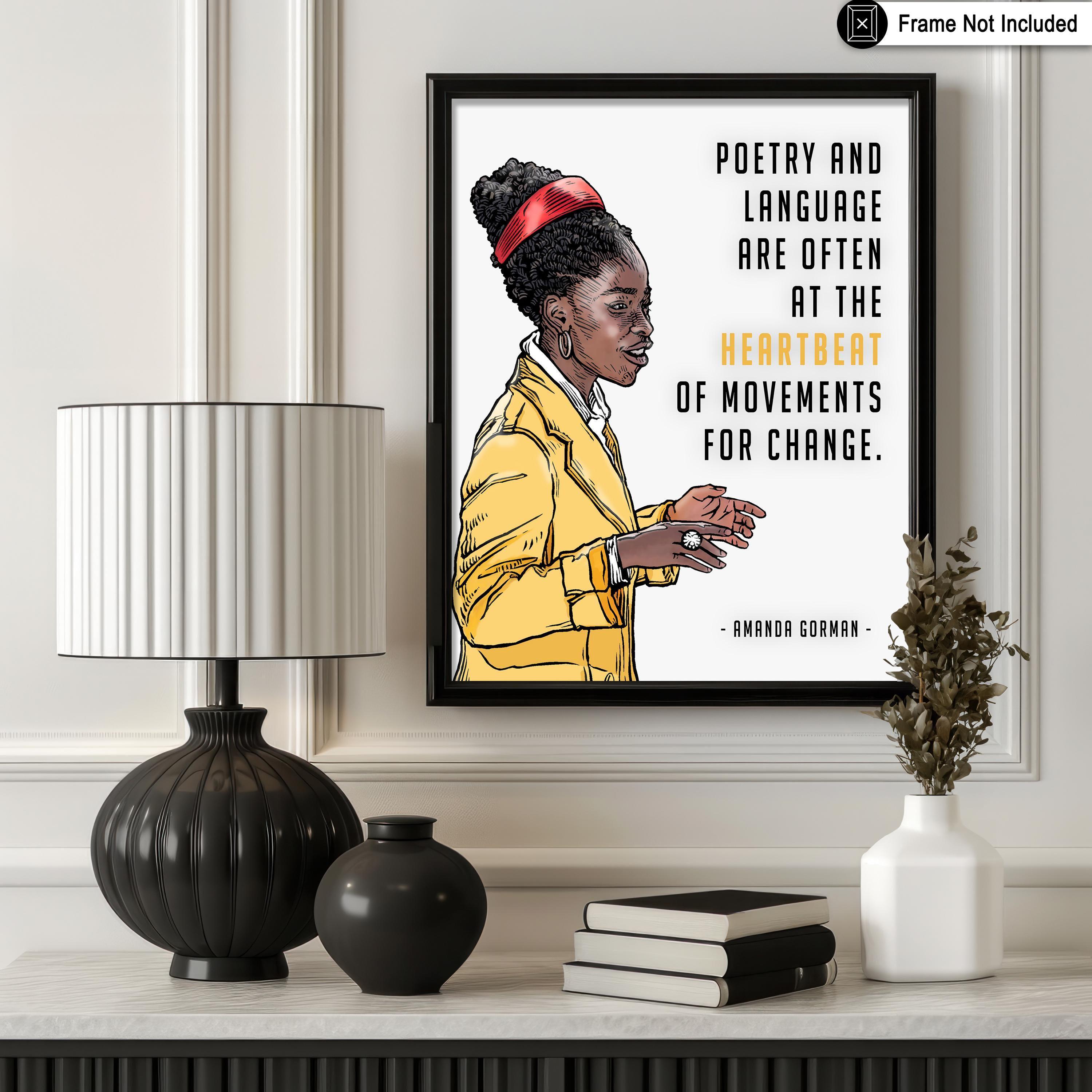 Poetry and Language Poster - Amanda Gorman Print - Motivational Art ...