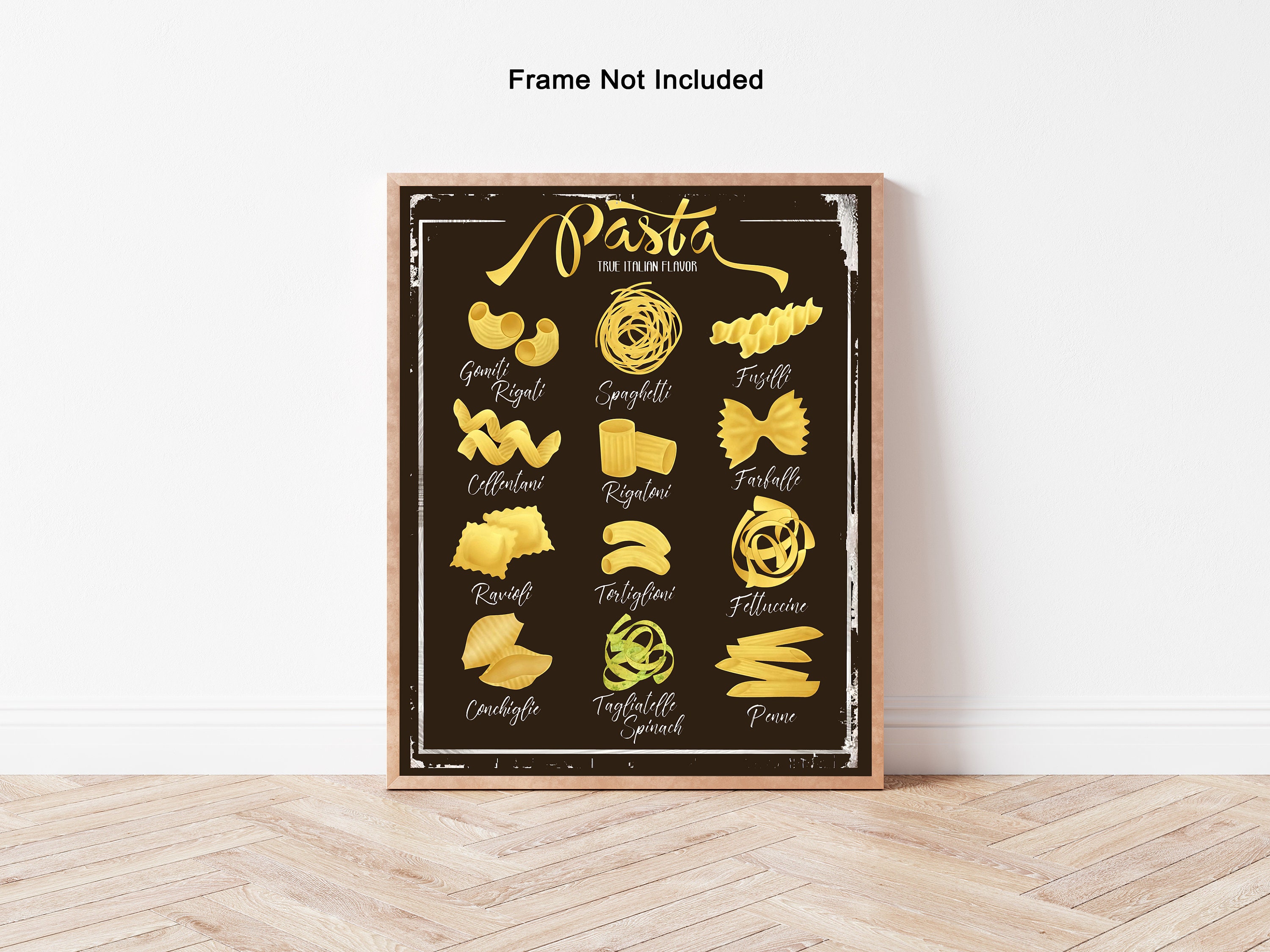 Vintage Pasta Poster Retro Pasta Guide Print - Etsy