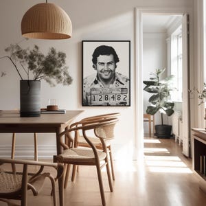Vintage Pablo Escobar Poster - Retro Pablo Escobar Mugshot Print ...