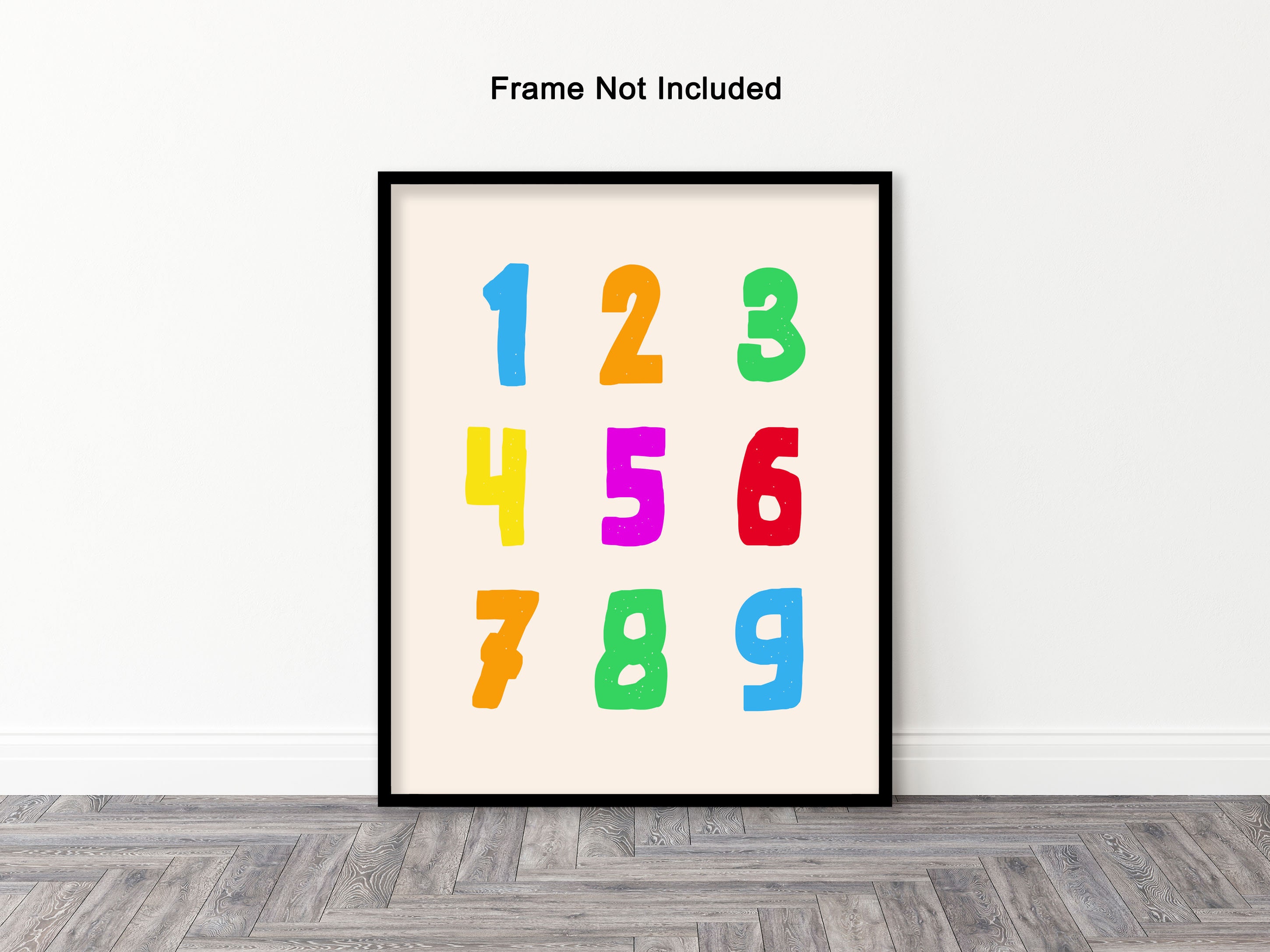 Numbers Poster Educational Print Learning Materials Art Homeschool ...
