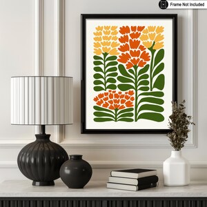 Floral Poster - Retro Flowers Print - Groovy Flowers Art - Spring Art ...