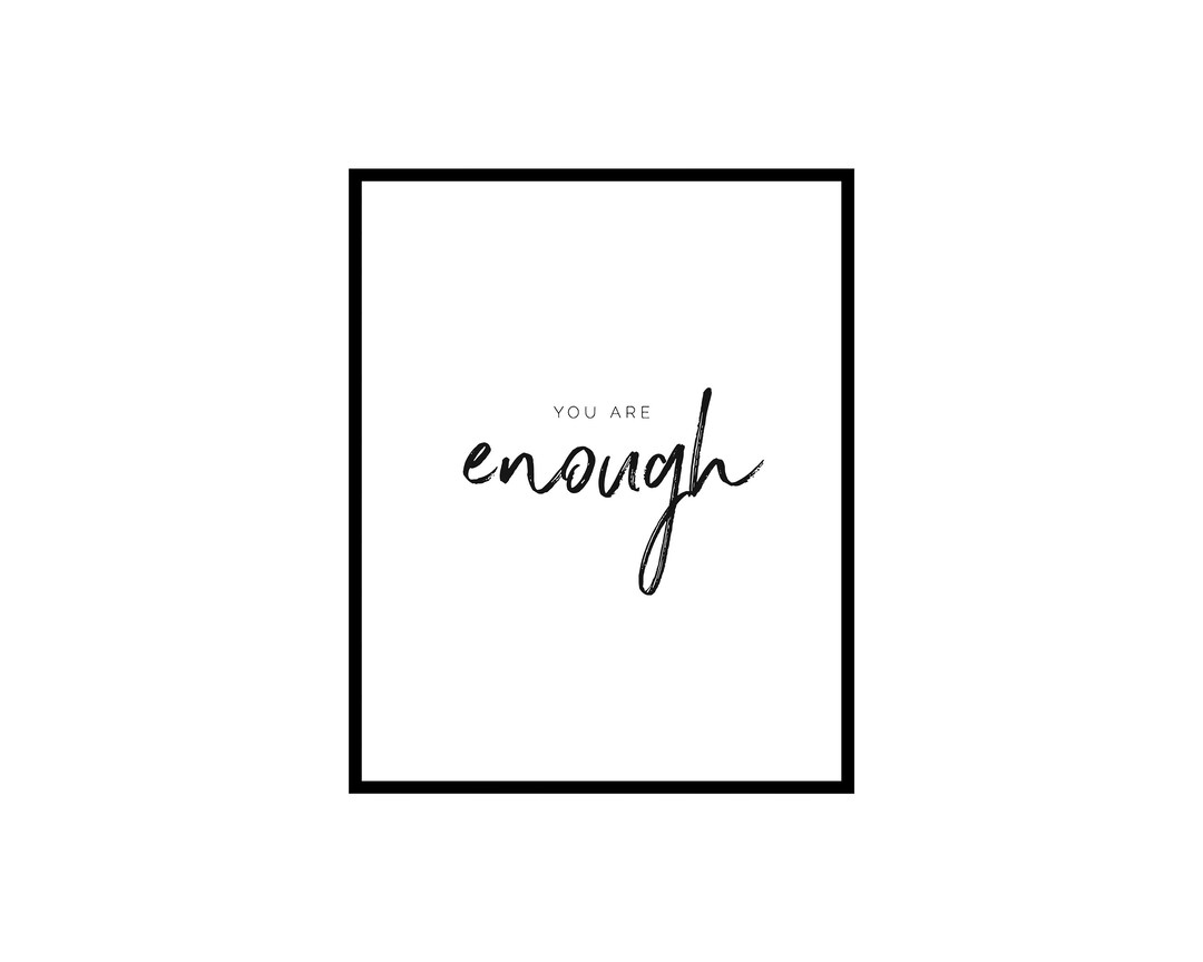 Vintage Motivational Poster Retro Inspirational Print You Are Enough ...