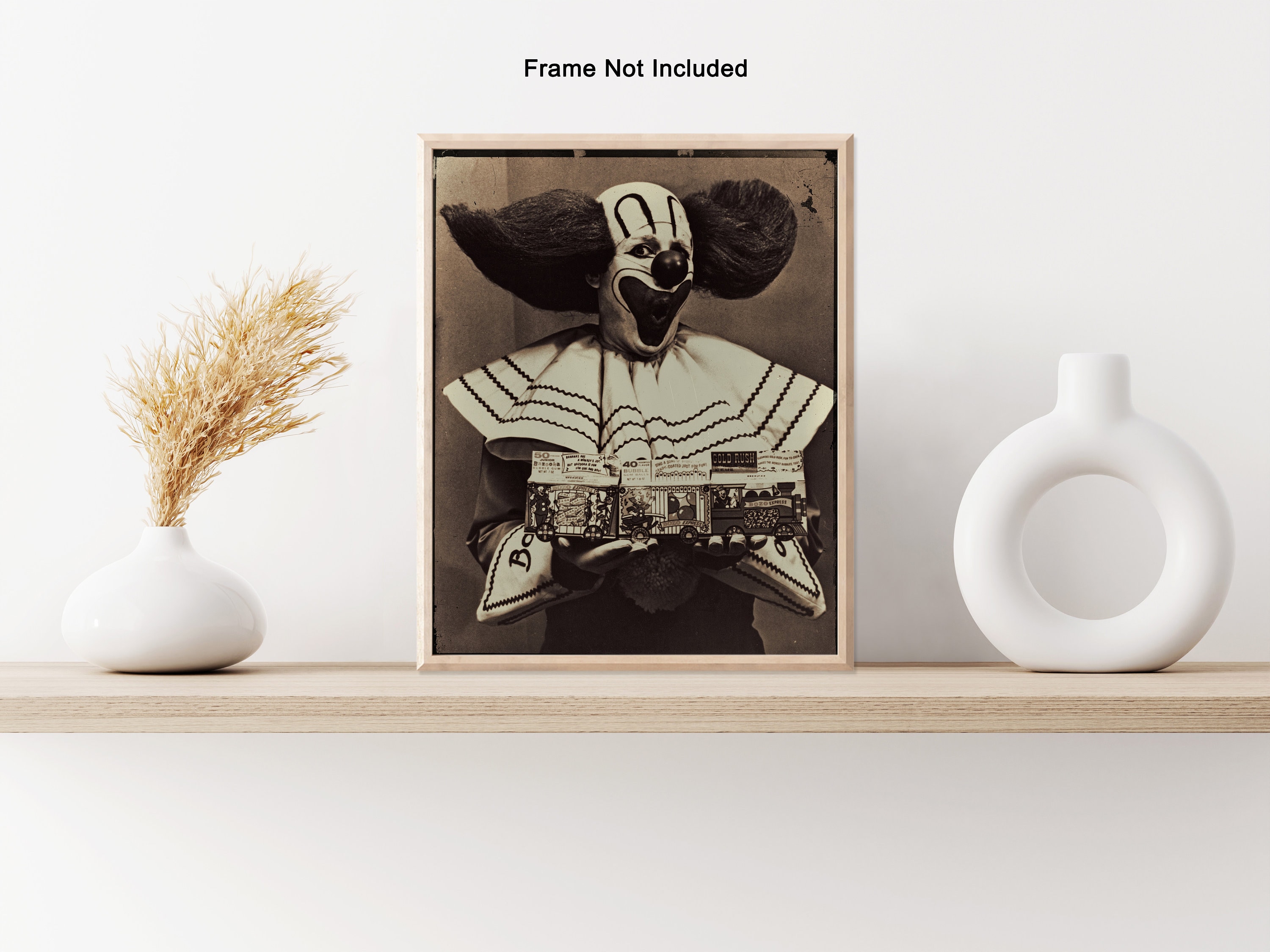 Vintage Bozo Poster Gothic Circus Halloween Art Unframed Men and Women ...