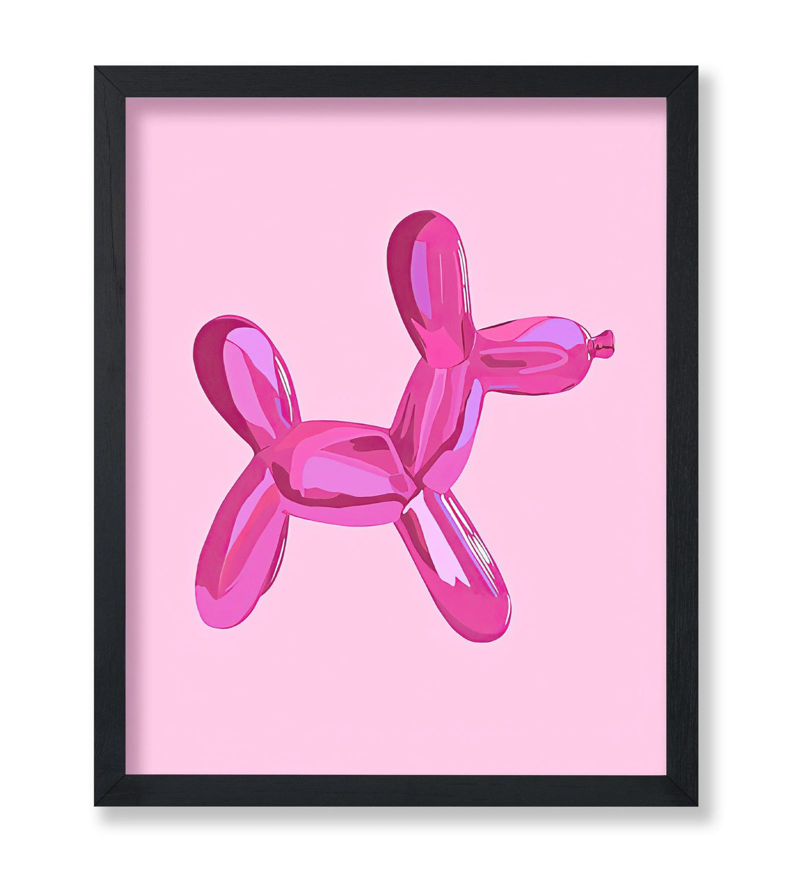 Modern Pink Balloon Dog Poster - Trendy Pop Art Print - Office Home ...