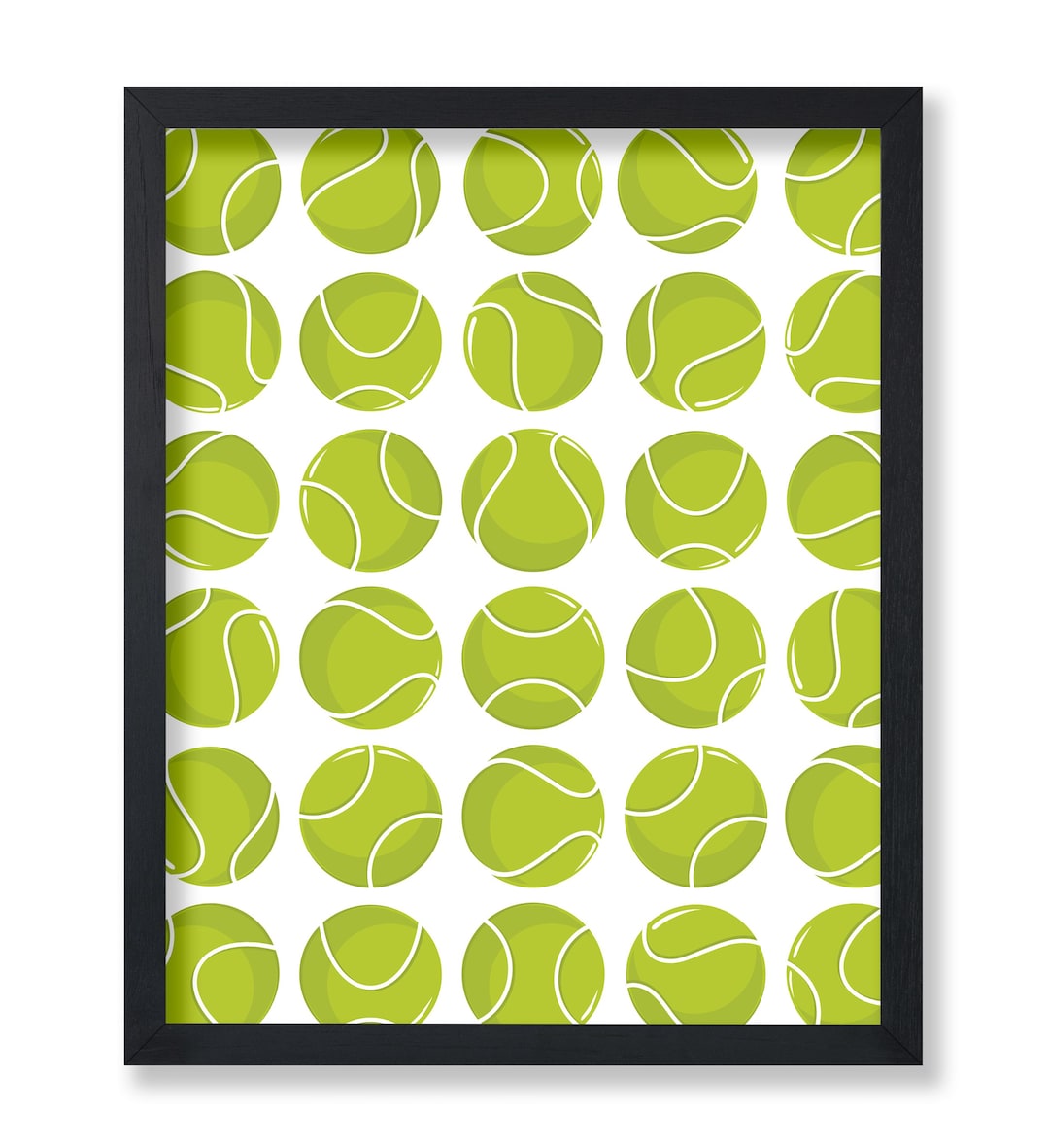 Tennis Balls Poster - Tennis Print - Ball Pattern Art - Gift for Him ...