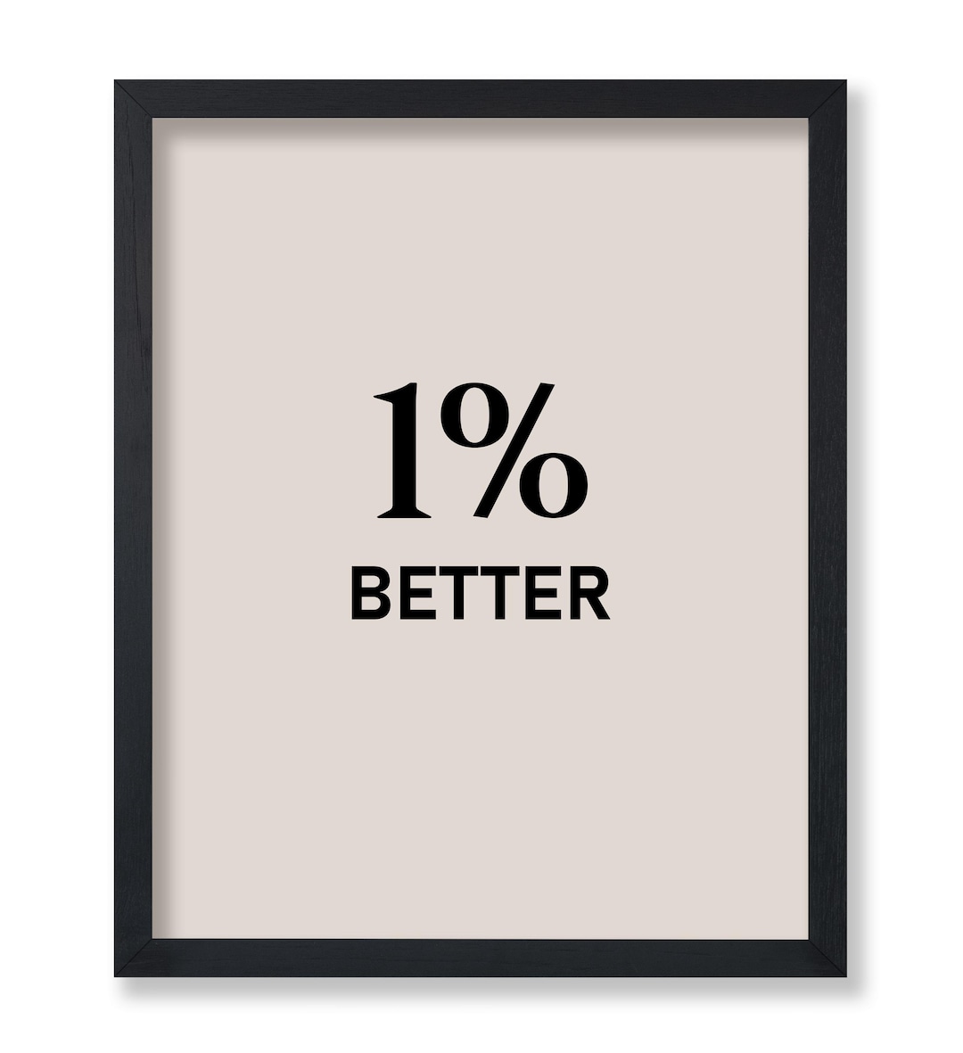 1% Better Poster - Motivational Print - Positive Quotes Art ...