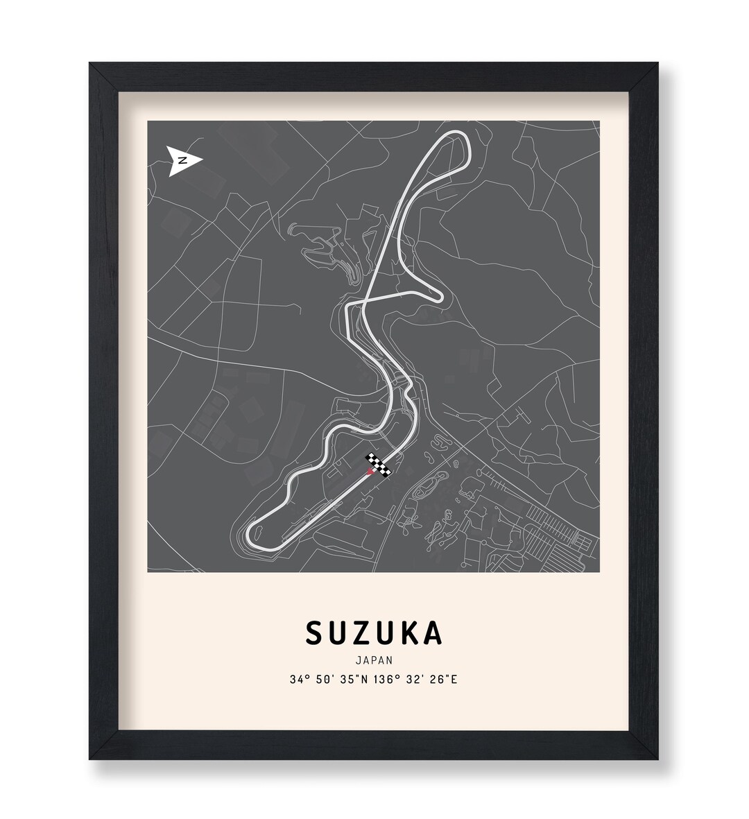 Suzuka Poster - Race Track Print - Japan Art - Suzuka Race Track Art ...