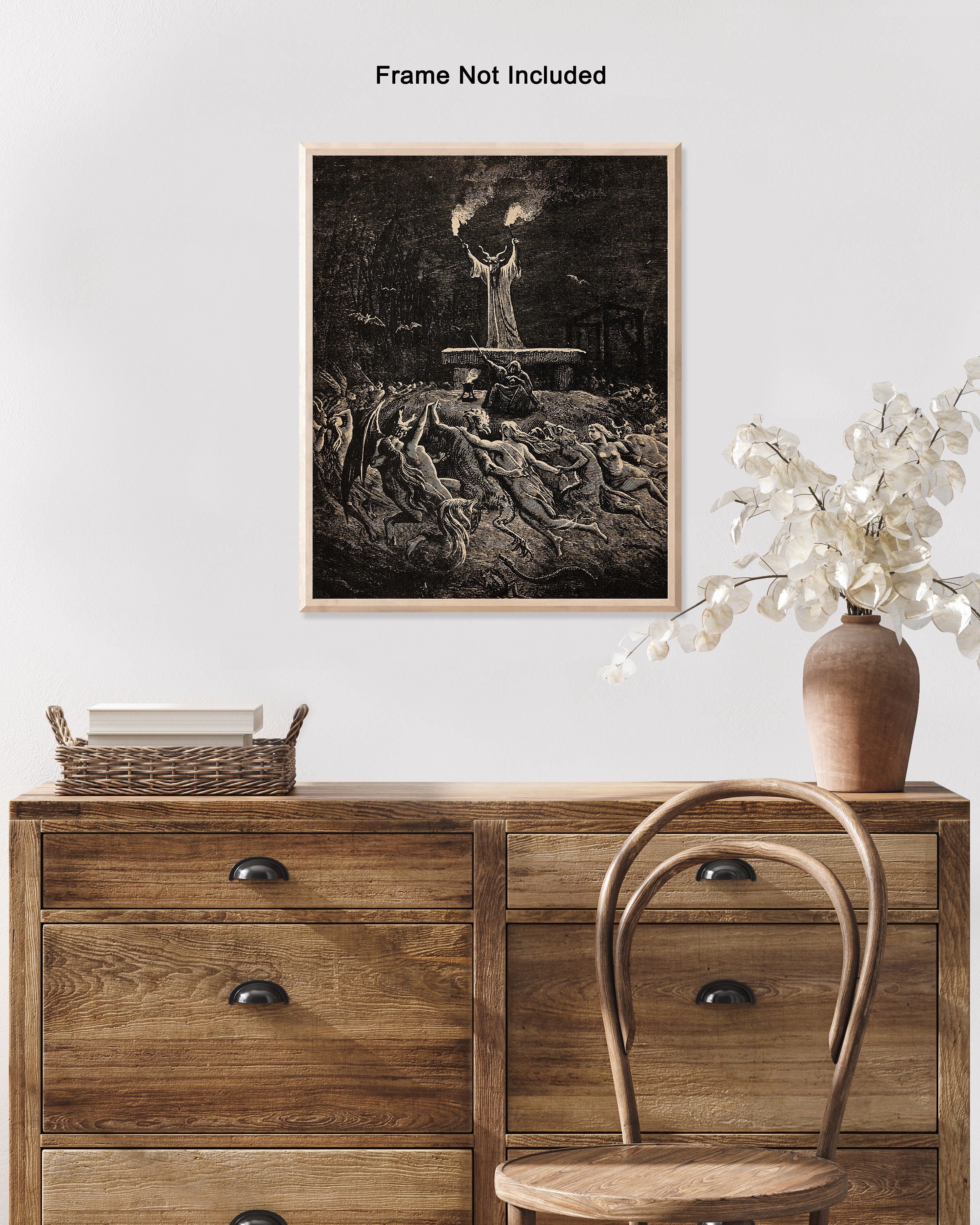 Vintage Gustave Dore Poster Retro Witchcraft Dance Print Gothic ...