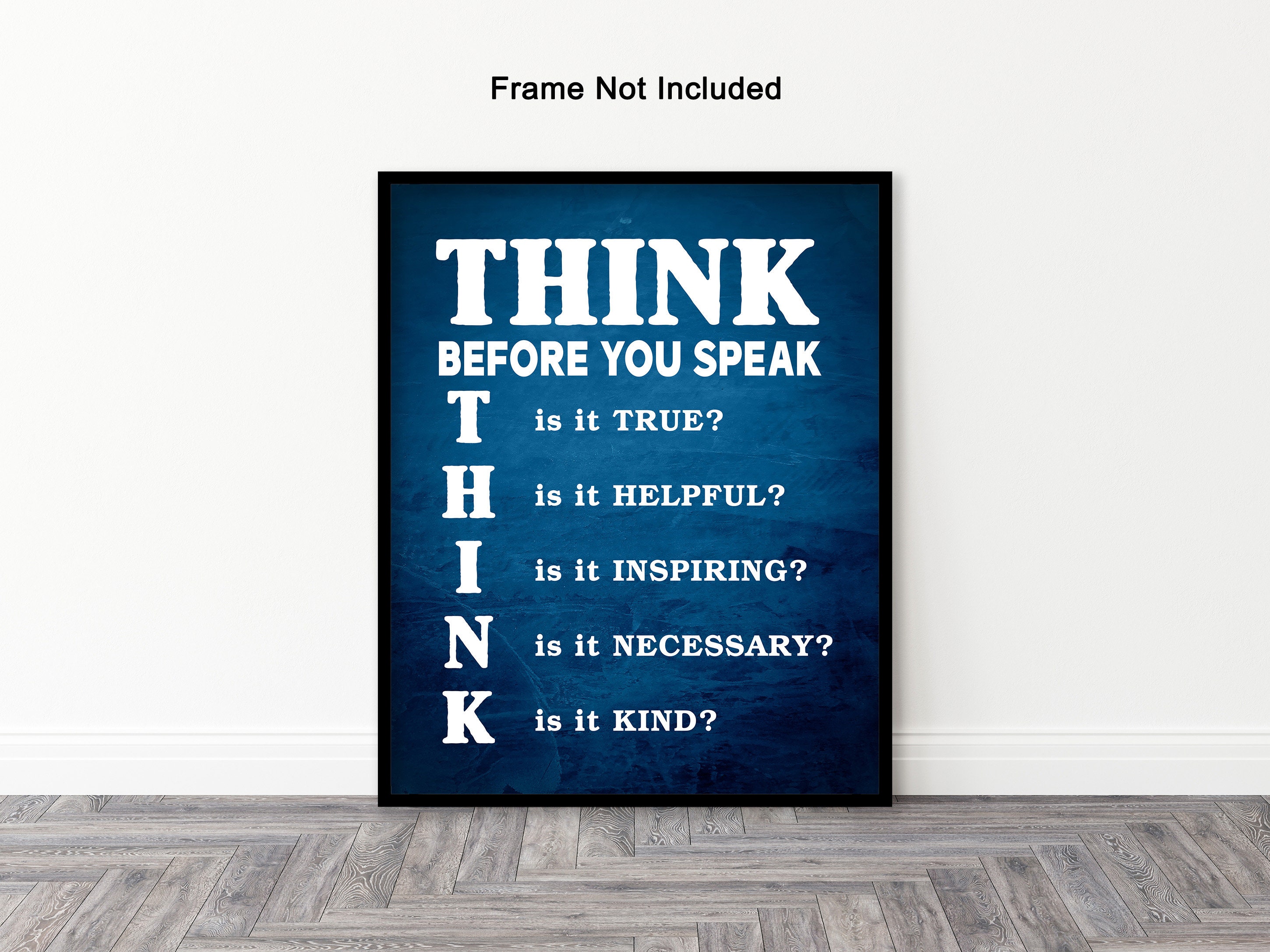 Think Poster Think Before You Speak Print Educational Art Teaching Art ...