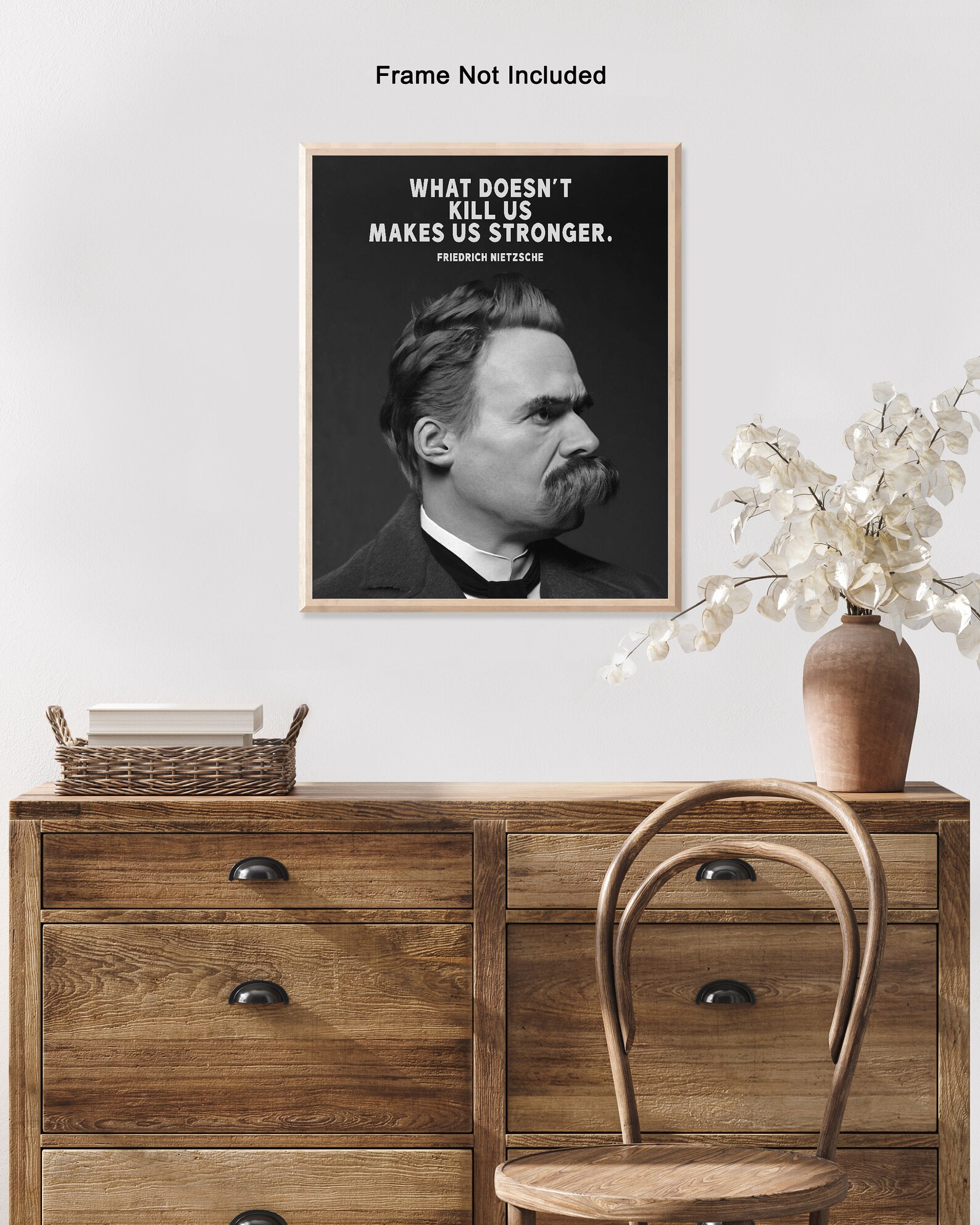 Makes Us Stronger Poster Friedrich Nietzsche Print Motivational Art ...