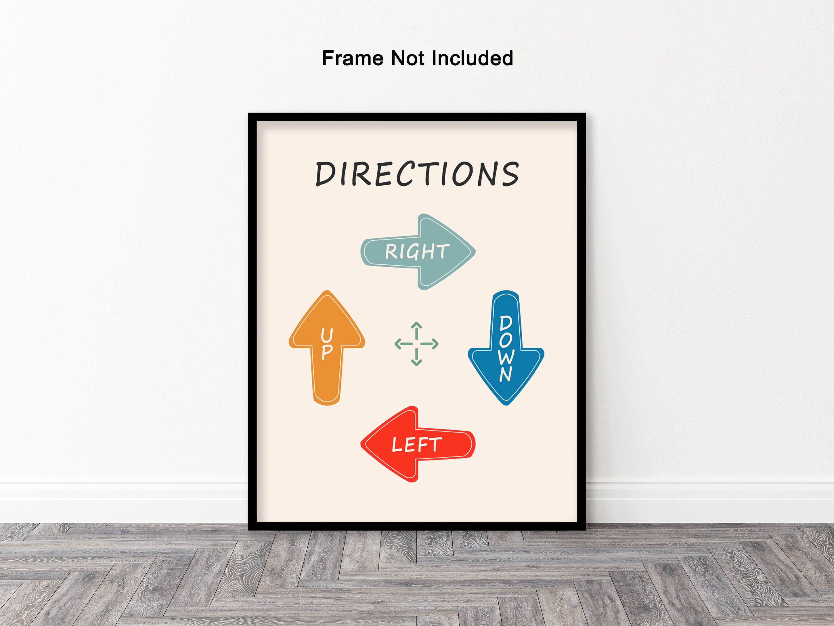 Directions Poster Arrows Print Learning Material Art Gift for Kids ...