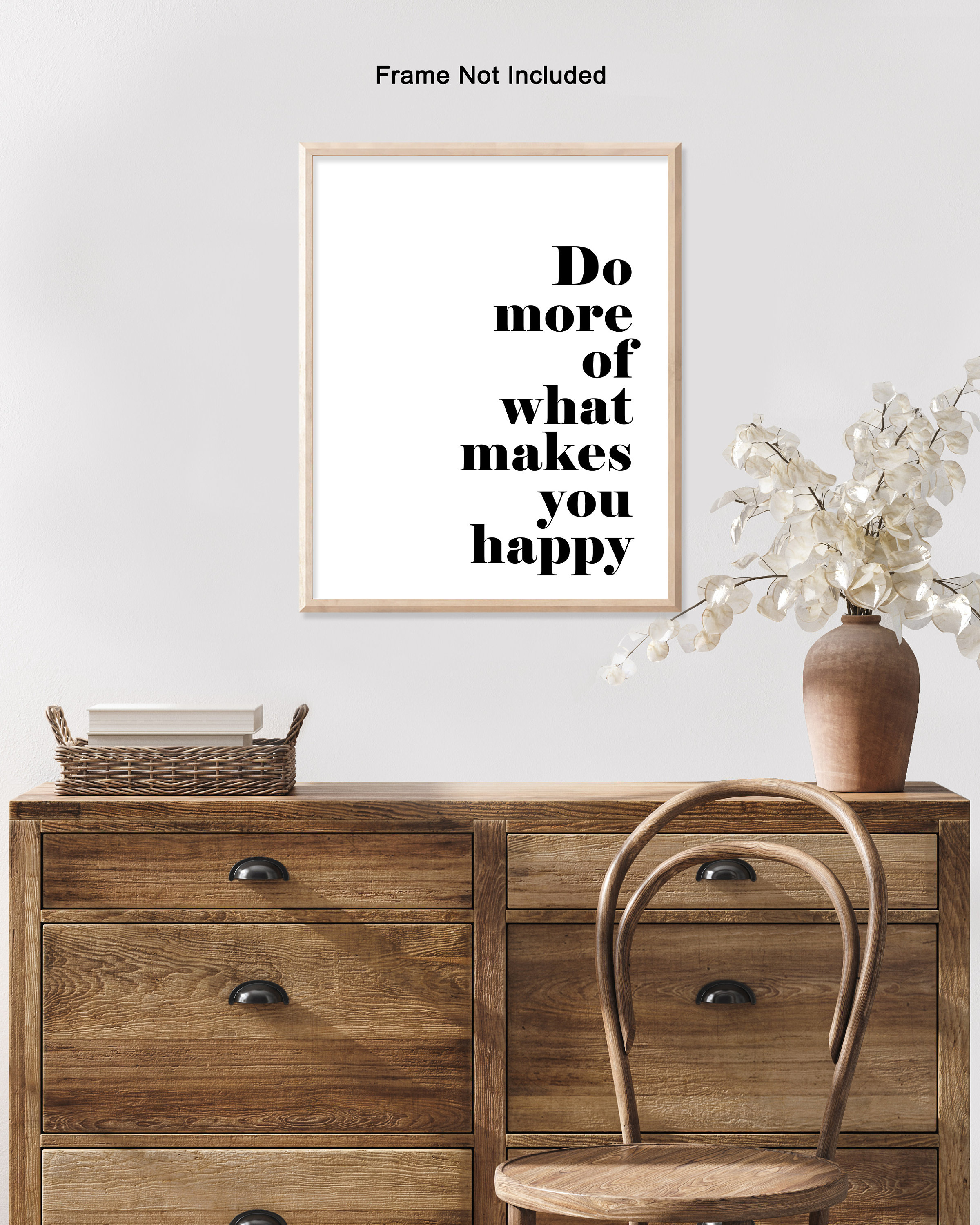 Happy Poster Motivational Print Positive Quotes Minimal Art Men and ...