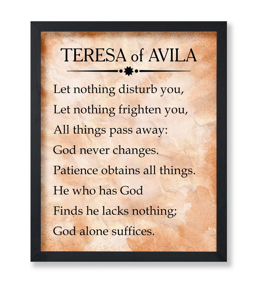 Teresa of Avila Poster - Let Nothing Disturb You Print - Motivational ...