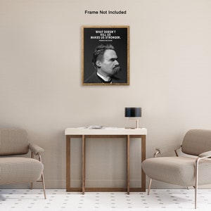 Makes Us Stronger Poster Friedrich Nietzsche Print Motivational Art ...