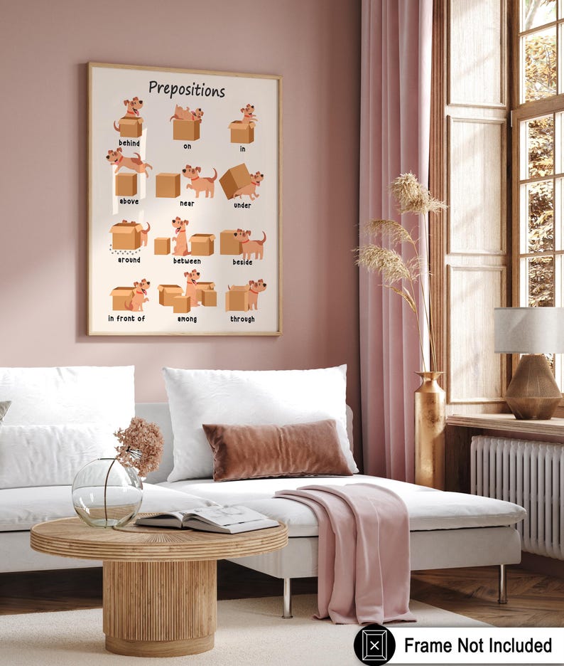 Prepositions Poster - Educational Print - Learning Materials Art - Gift ...